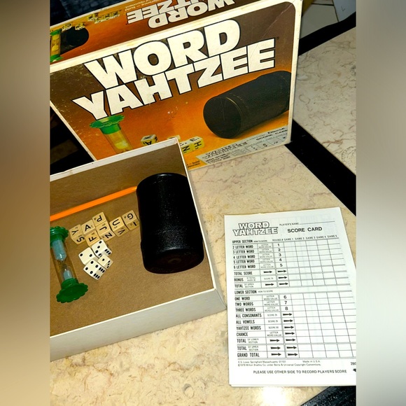Vintage | Games | Vintage 978 Word Yahtzee Game Set | Poshmark